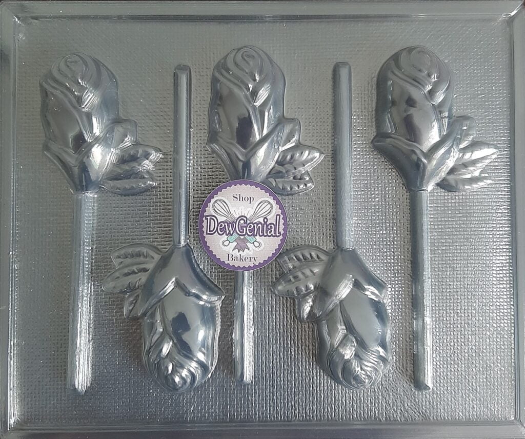 Molde para Chocolatina Pitillo Rosa Capullo x5 – DewGenial