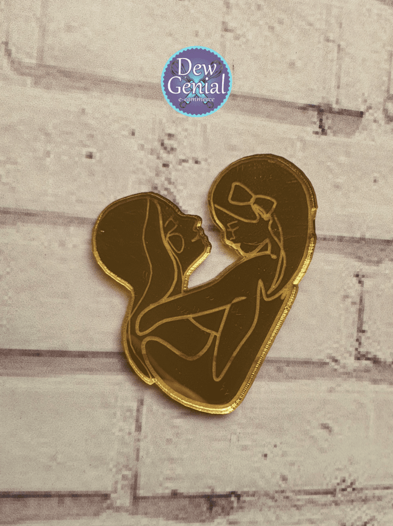 Circle Topper Mama E Hijo Dorado Ct 014 Dewgenial