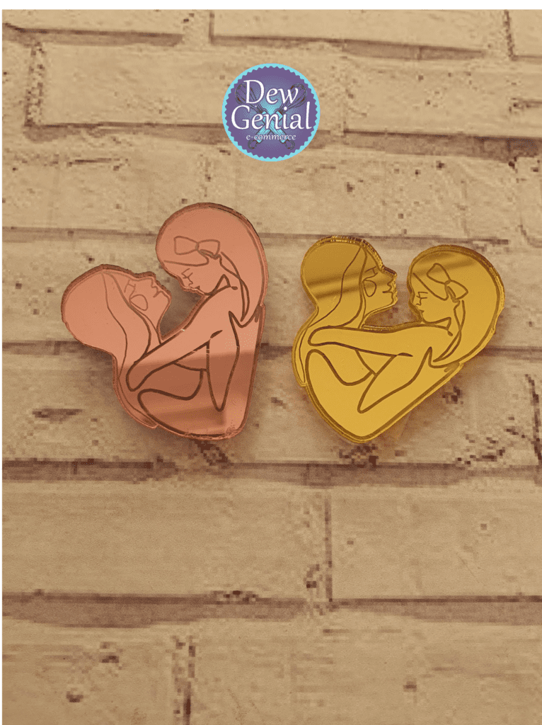 Circle Topper Mama E Hijo Dorado Ct 014 Dewgenial