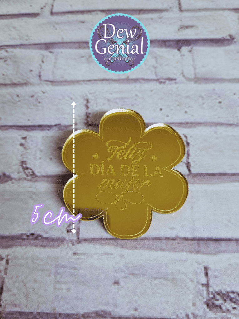 Circle Topper Feliz Dia Mujer Flor Ct 024 Dewgenial