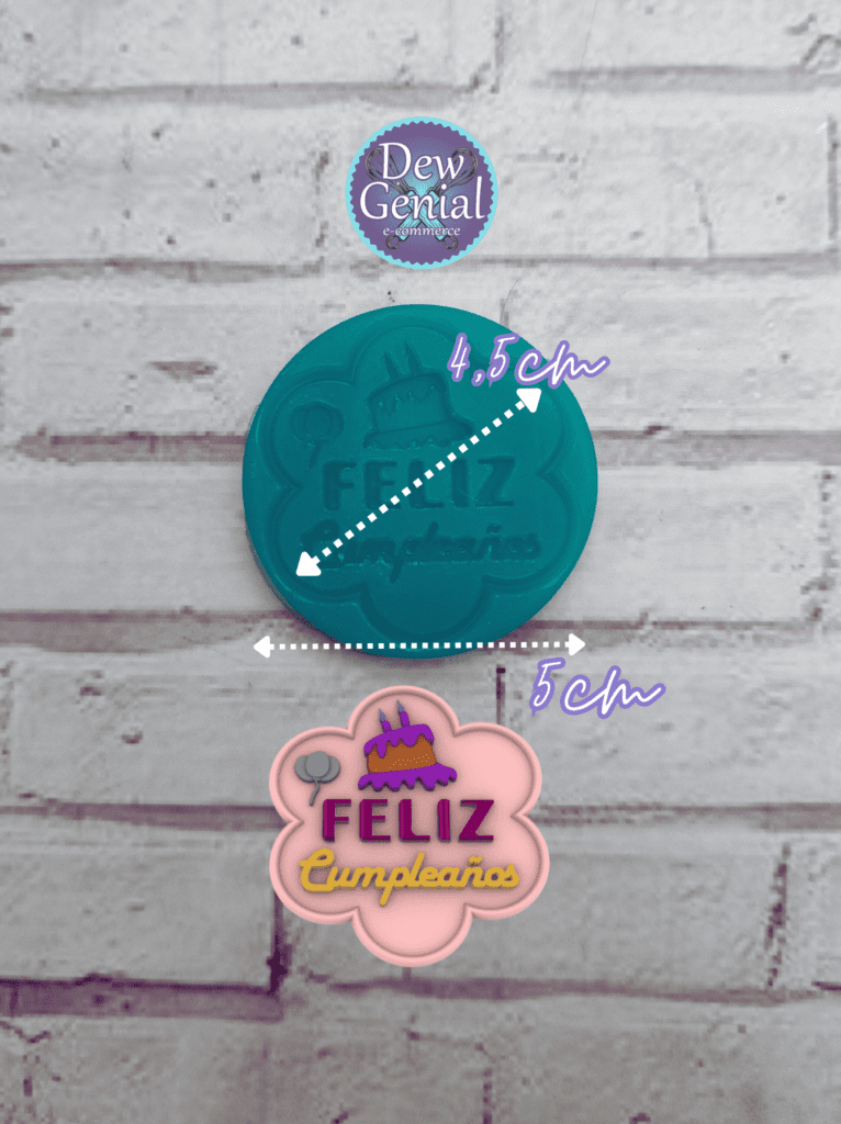 Molde de Silicona Mensaje Feliz Cumpleaños Torta DG-1077 | DewGenial
