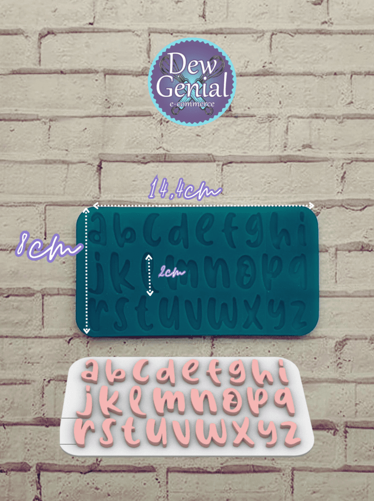 Molde De Silicona Abecedario Dew Minuscula 2Cm DG-1146 | DewGenial