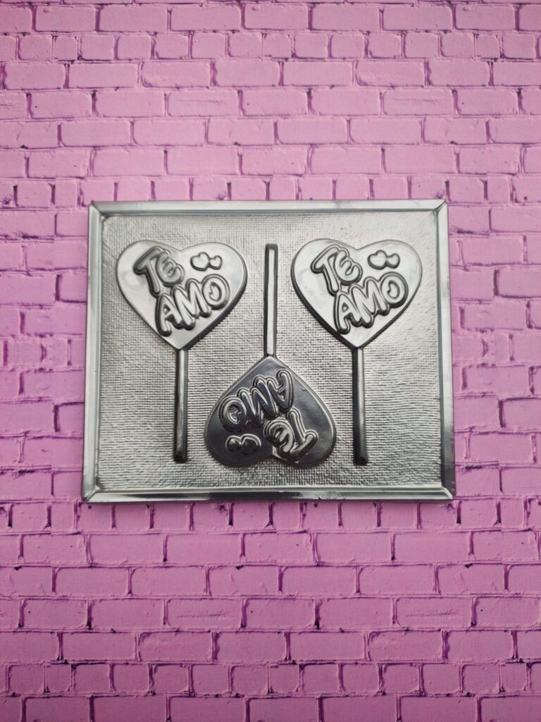 Molde para Chocolatina Pitillo Corazon Te amo x3 | DewGenial