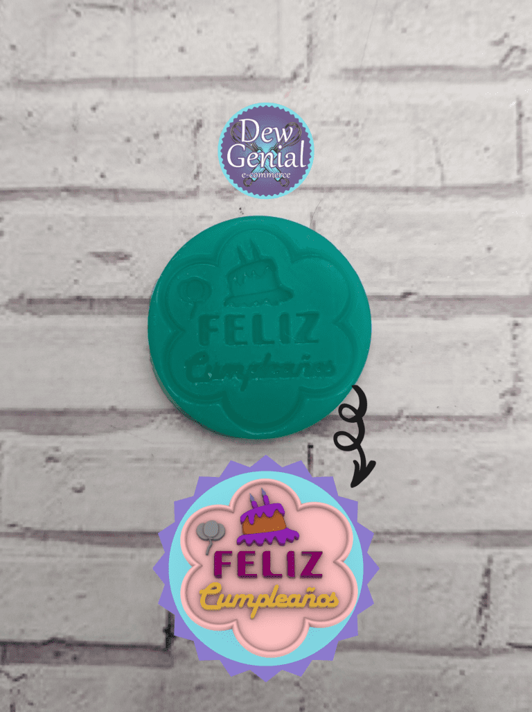 Molde de Silicona Mensaje Feliz Cumpleaños Torta DG-1077 | DewGenial