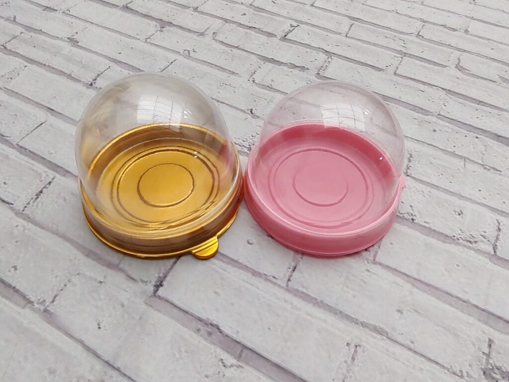 Mini Domo Plastico Dorado x12 unds | DewGenial