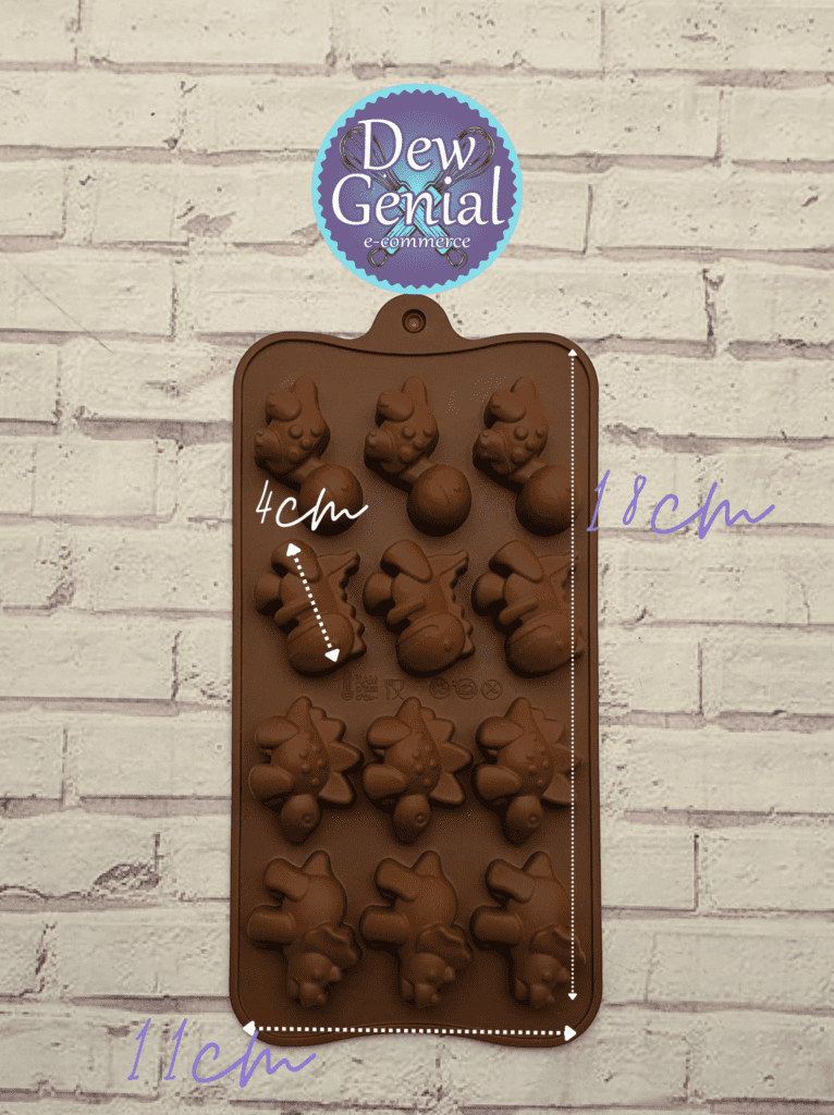 Molde Silicona Dinosaurios Triceratops y Estegosaurios MS-319 | DewGenial