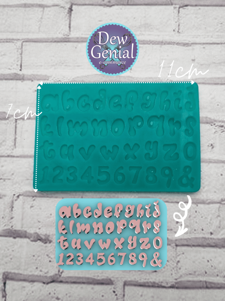 Molde De Silicona Abecedario Timoteo Minuscula Numeros DG-1200 | DewGenial