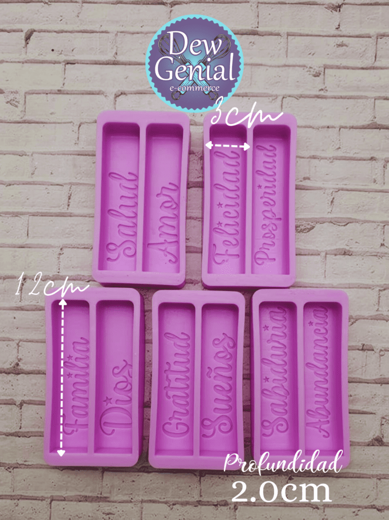 Molde De Silicona Velas Deseos 12Cm Combo x5 Moldes | DewGenial
